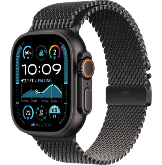 Apple Watch Ultra 2 Cellular 49mm Black W/Black Titanium Milanese Loop | Irshad.az