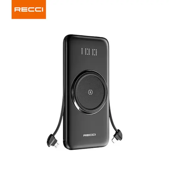 Recci Spirior Wireless RPB-N28 10000 mAh Black | Irshad.az